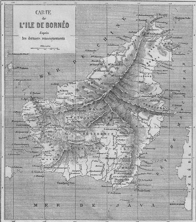 Borneo History: Old Borneo Map