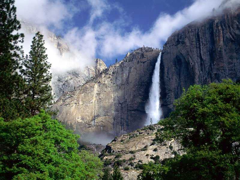 Yosemite Falls, Valley and Sunset | Travel Photo and Picture