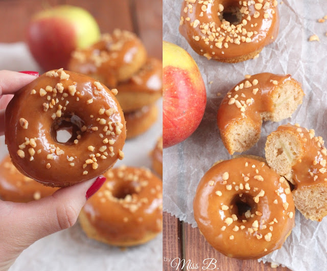 Apfel-Karamell-Donuts aus dem Backofen