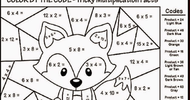 Effortfulg: Multiplication Coloring Pages Printable