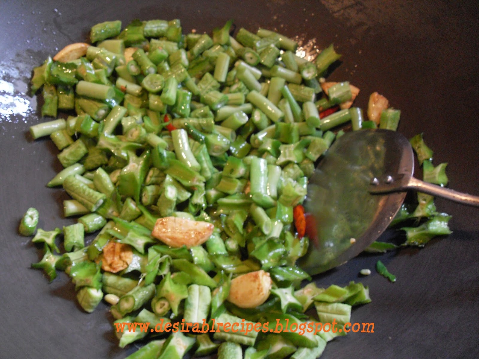 15 Minutes - Stir Fry Four Angle Beans, French Beans and Long Beans