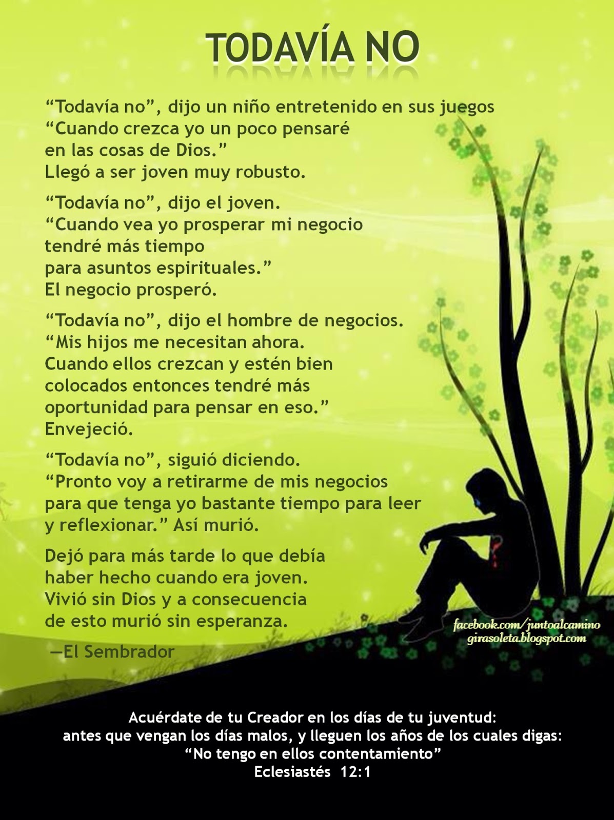 Junto al Camino: TODAVÍA NO