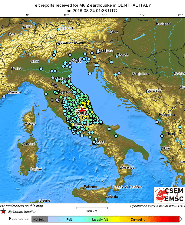 Avian Flu Diary: Strong Quake & Aftershocks Hit Italy