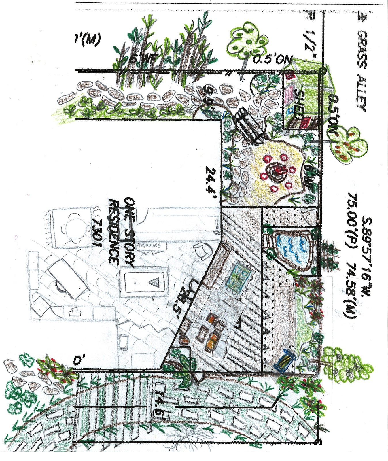 Shabby Glam: My backyard plan goes from my head to paper!