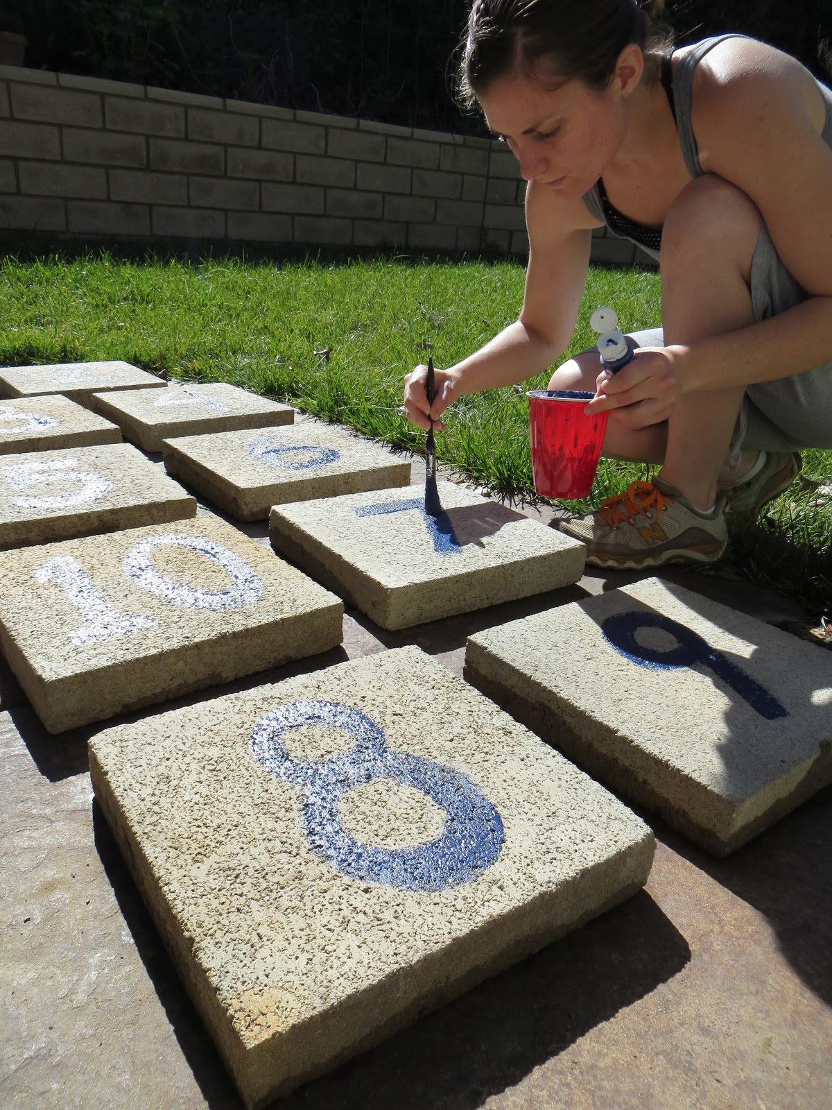 Life, among other things.: Day 27: DIY Hopscotch Garden Path