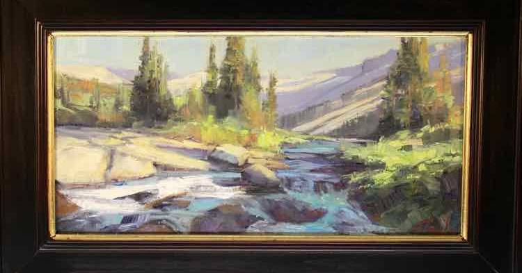 George Coll Daily Painter: Wind River Lake Outlet 10x20 #H0215