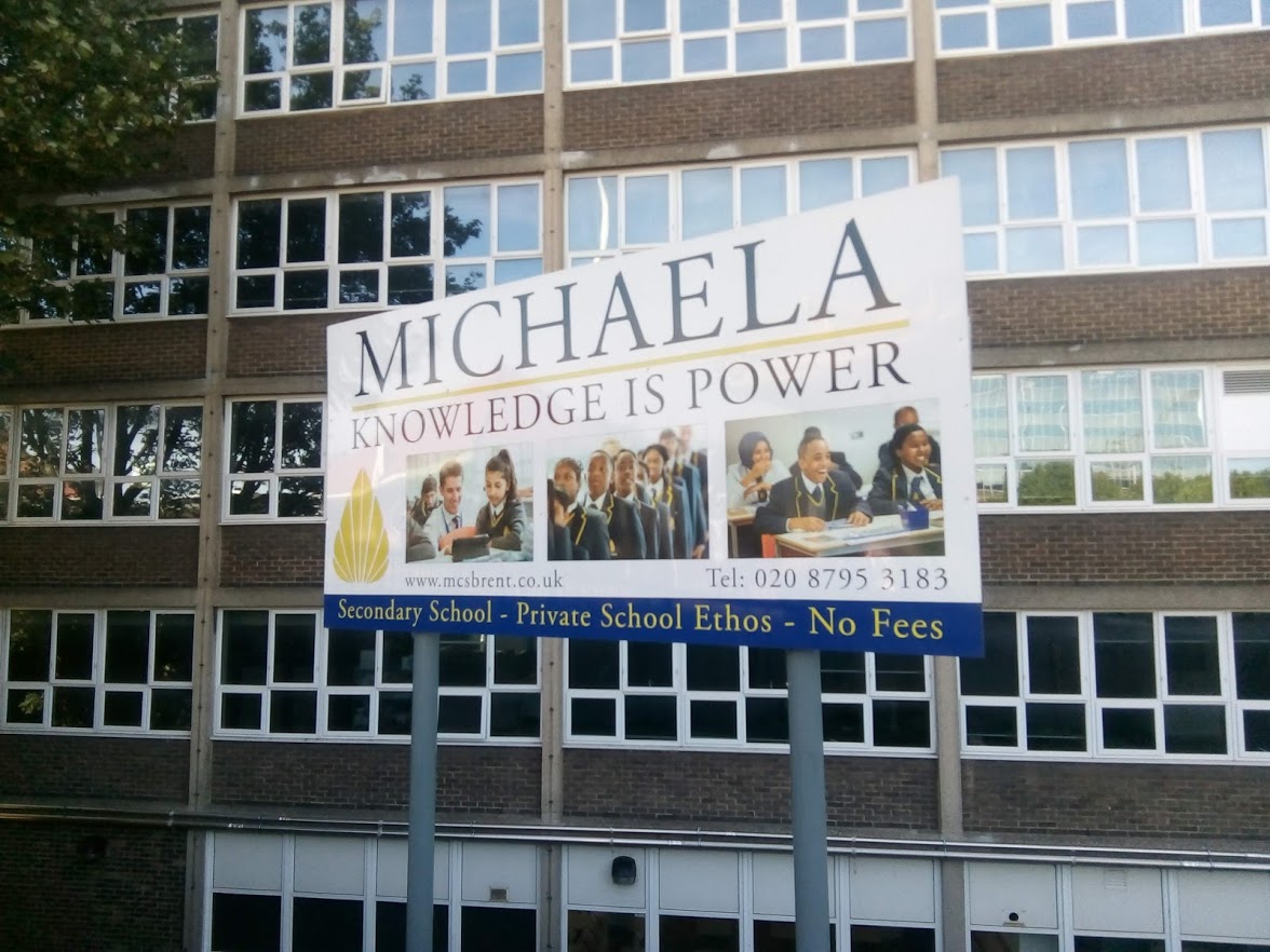 WEMBLEY MATTERS: Michaela seeks permission for a gigantic new school sign