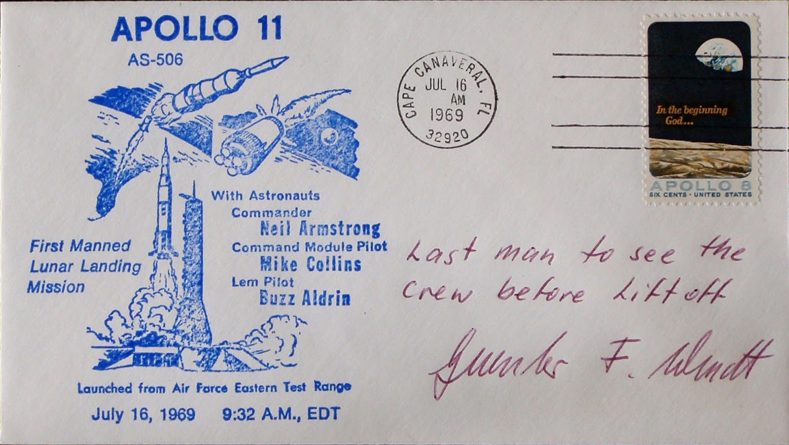 Signed Covers: USA 1969 Apollo 11