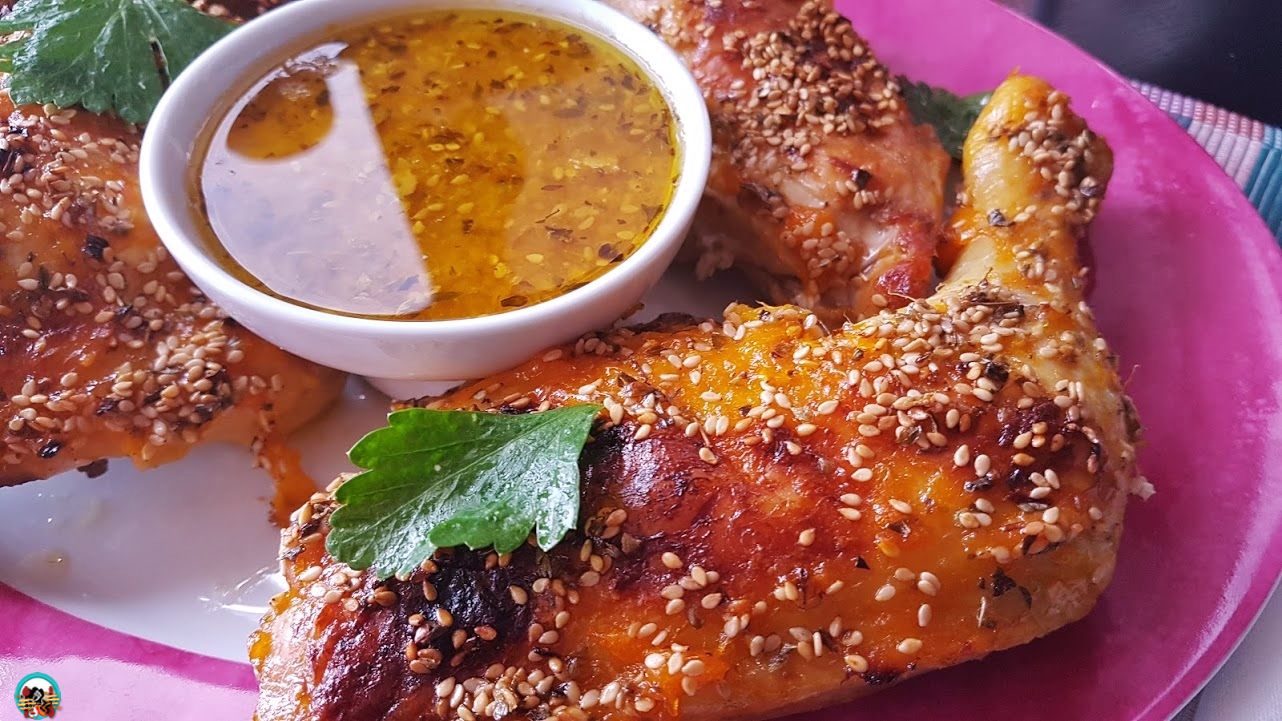 Pollo asado con salsa de mango - ¡Huele Bien!