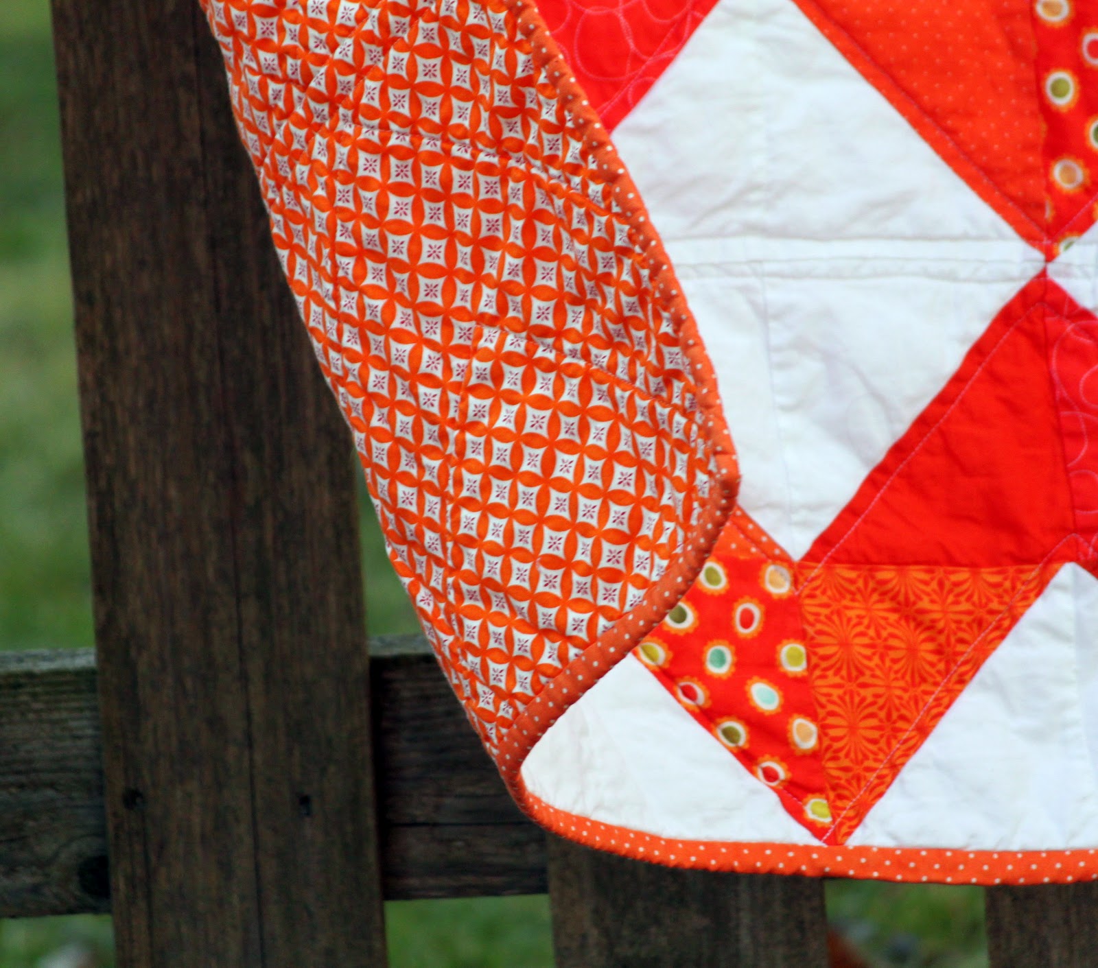 From Grandma with Love ~ Orange Chevron Quilt - The Cottage Mama