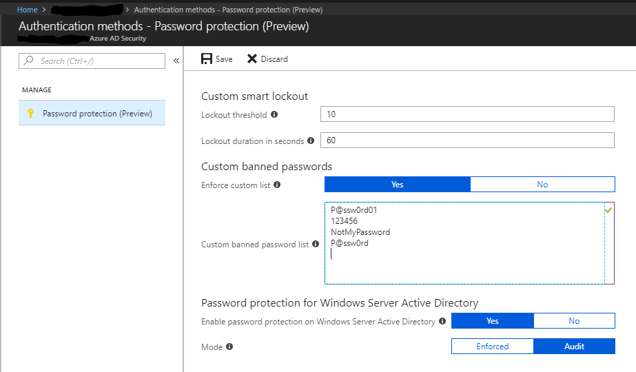 Azure AD Password Protection