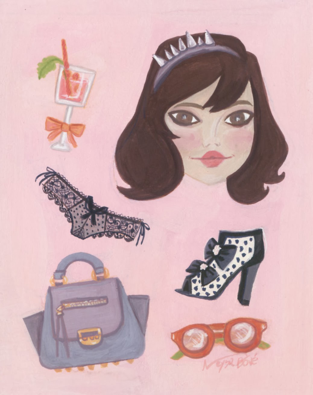 Neysa Bové: Mini Fashion Paintings