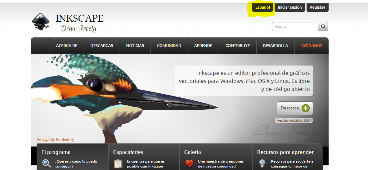 Descargar e instalar Inkscape