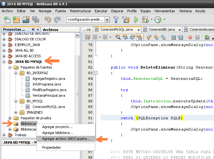 FULL CODIGOS JAVA: CONEXION JAVA CON MySQL