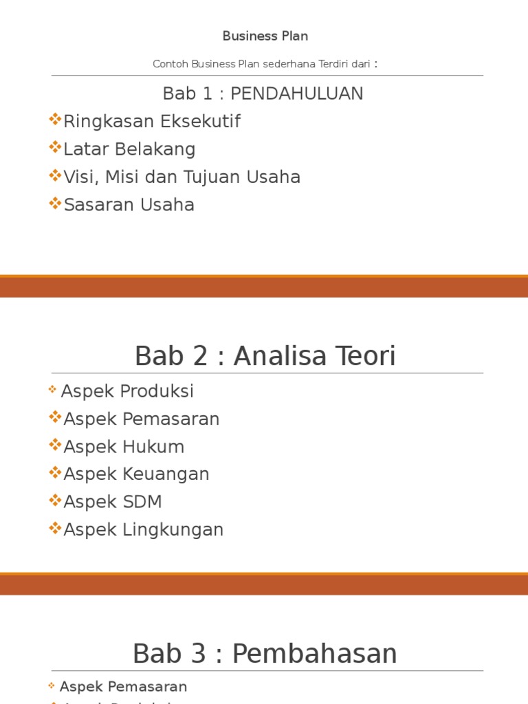 contoh bisnis plan sederhana - wood scribd indo