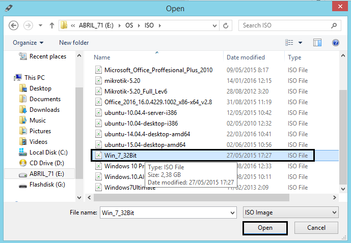Setelah kamumemilih iso windows 7 langsung saja klik start untuk ...