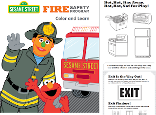 Free Elmo Sesame Street Fire Safety Color In Activity Books - HEAVENLY ...