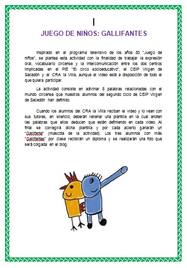 CIRCO SOCIOEDUCATIVO DEL CEIP VIRGEN DE SACEDON: Juego de Niños ...