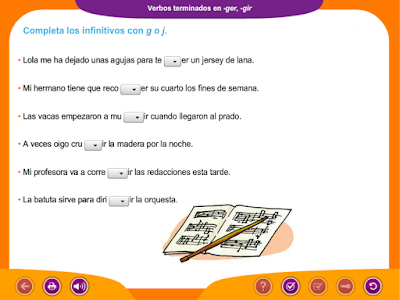 Las TIC en Primaria: VERBOS TERMINADOS EN -GER O EN -GIR
