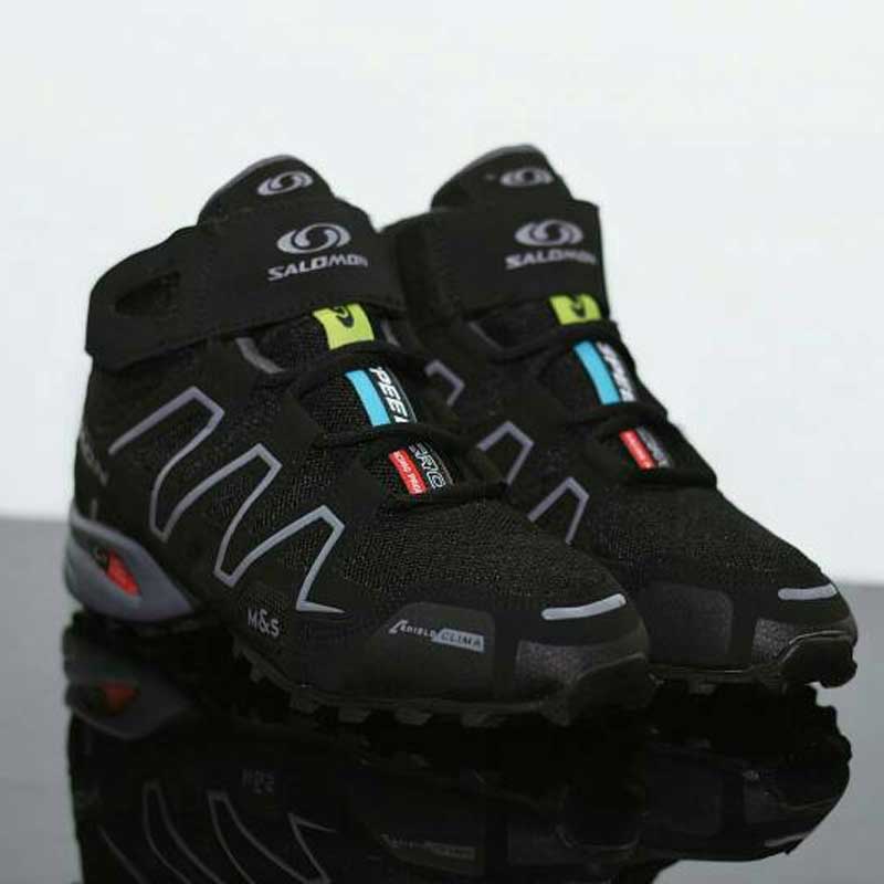 Sepatu Gunung Salomon High Hitam Hijau [SGH-002] | Omsepatu.com