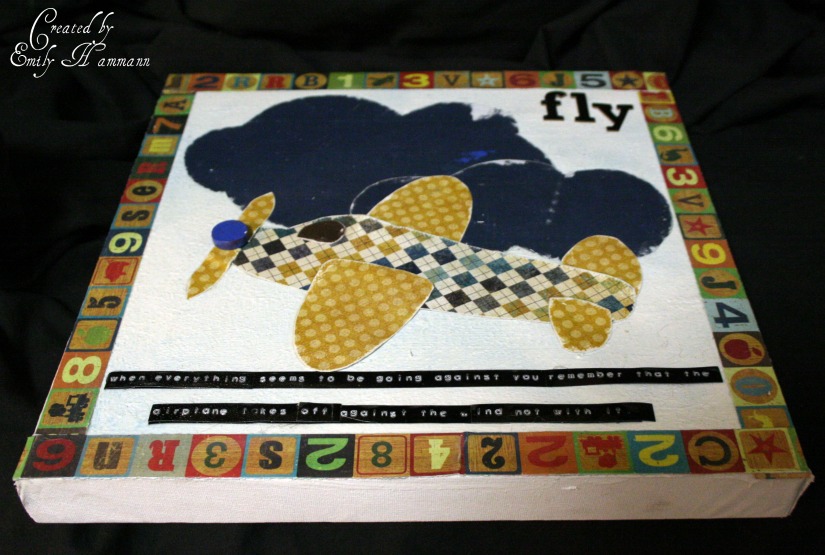 Lucky Girl Crafts: Mid-Week Mojo - Airplane Canvas