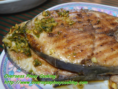 Grilled Tanguige Steaks with Star Margarine Garlic Sauce