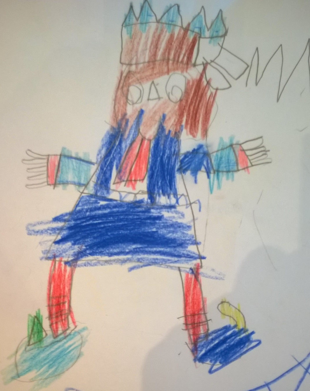 Kunst og håndverk Cicignon: Tegne samisk gutt og reinsdyr.