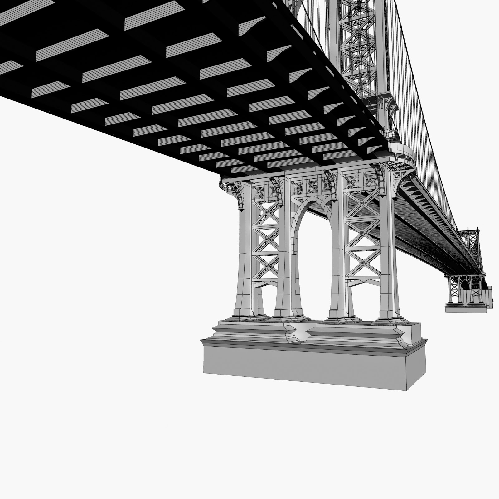 Manhattan Bridge 3D Model