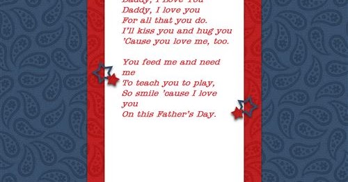 Top Father’s Day Poems For Preschoolers