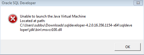 APPS DBA MATERIAL: unable to launch the java virtual machine sqldeveloper?