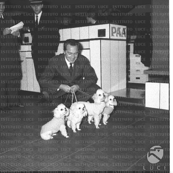 ROSSANO BRAZZI: Arrivano da New York Rossano Brazzi e la moglie Lydia 1962s