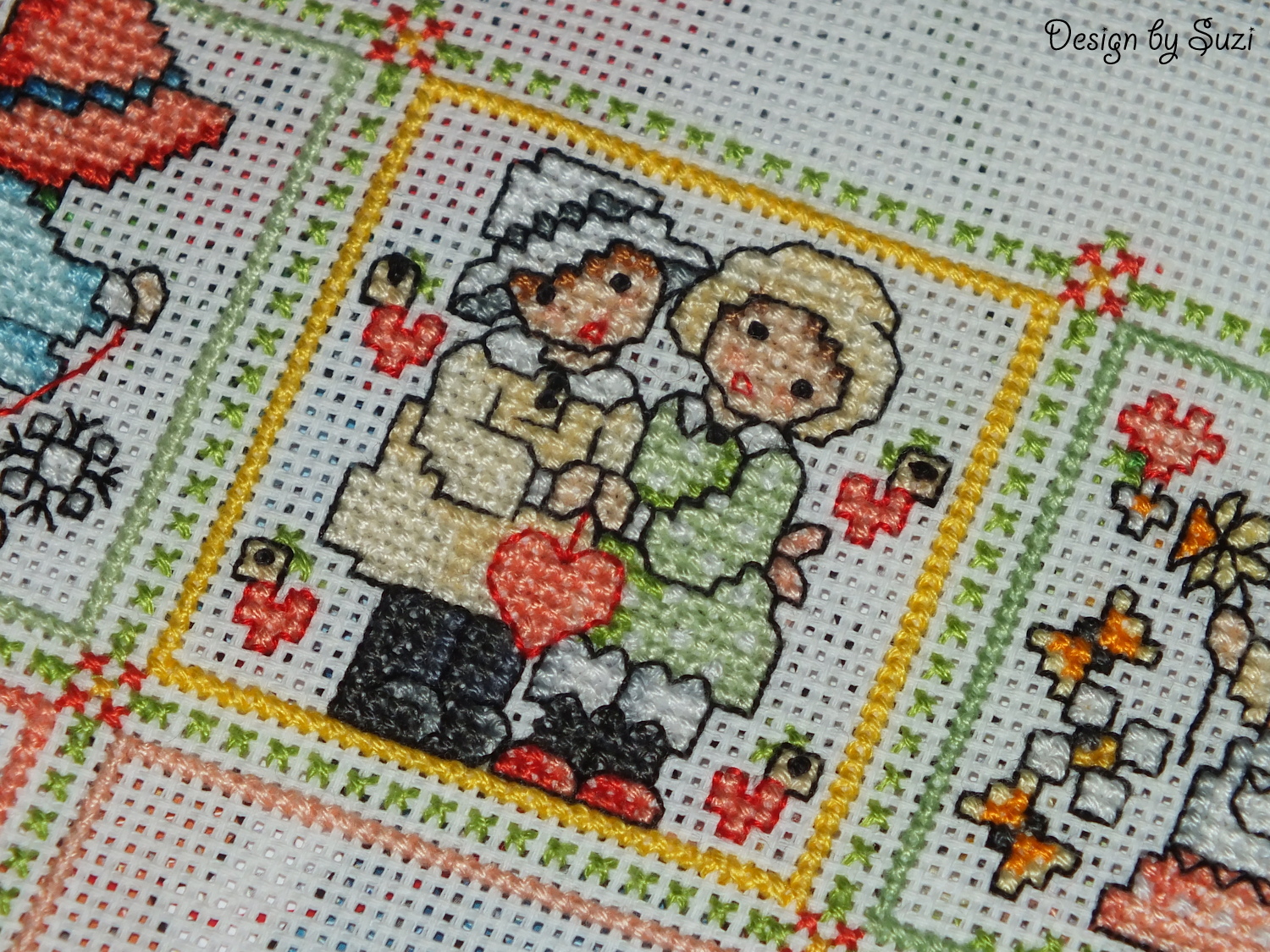 Lesley Teare - Sunbonnet Sue SAL 1/3 - Design by Suzi