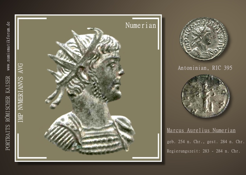 römische Kaiserportraits auf Münzen: Numerian