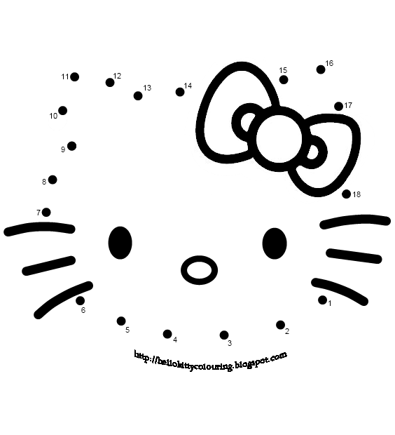 HELLO KITTY COLORING: HELLO KITTY DOT TO DO - JOIN THE DOTS