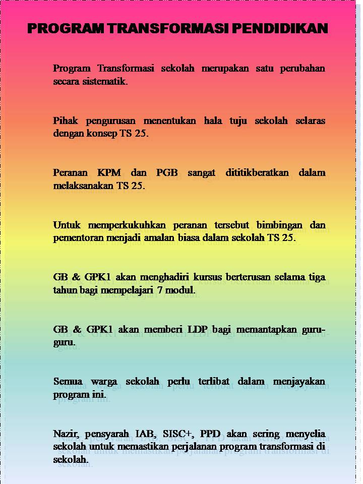 Program Transformasi Sekolah 2025 - SJKC BAHAU, NEGERI SEMBILAN