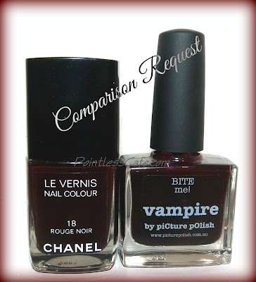 Comparison Request: Chanel Rouge Noir vs piCture pOlish Vampire ...