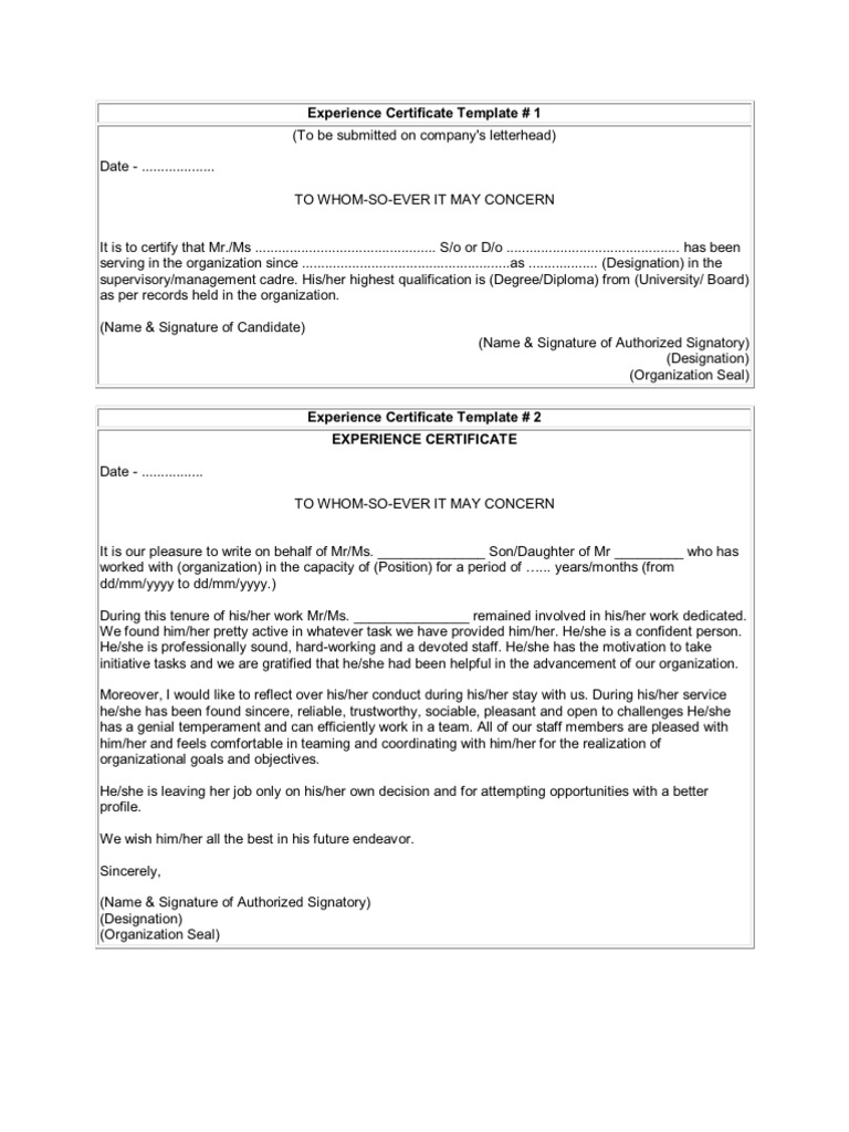Job Experience Certificate Scribd India job-experience-certificate-scribd-india