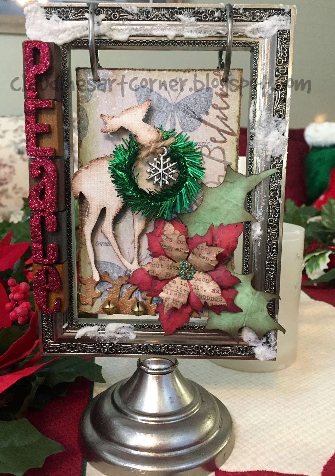 Claudine's Art Corner: Tim Holtz Flip Frame Christmas Display