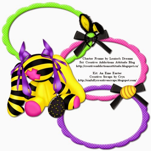 Creative Addictions Attitude: Easter Cluster Frames