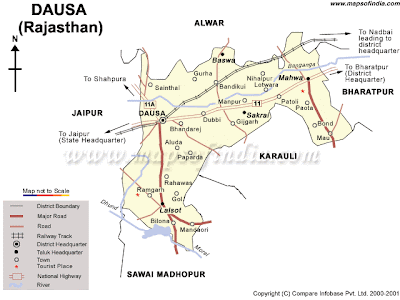 Top Tourist Place India : Map Of Rajasthan