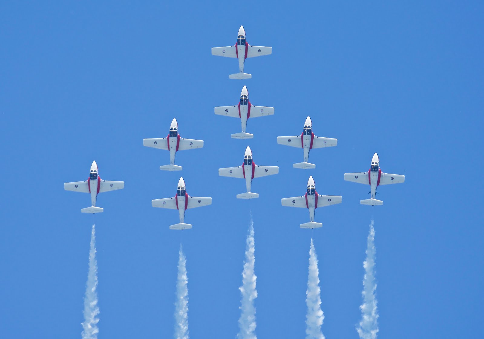 The Canadian Forces Snowbird Jet Team...9 at a Time!!!! Memphis Airshow ...