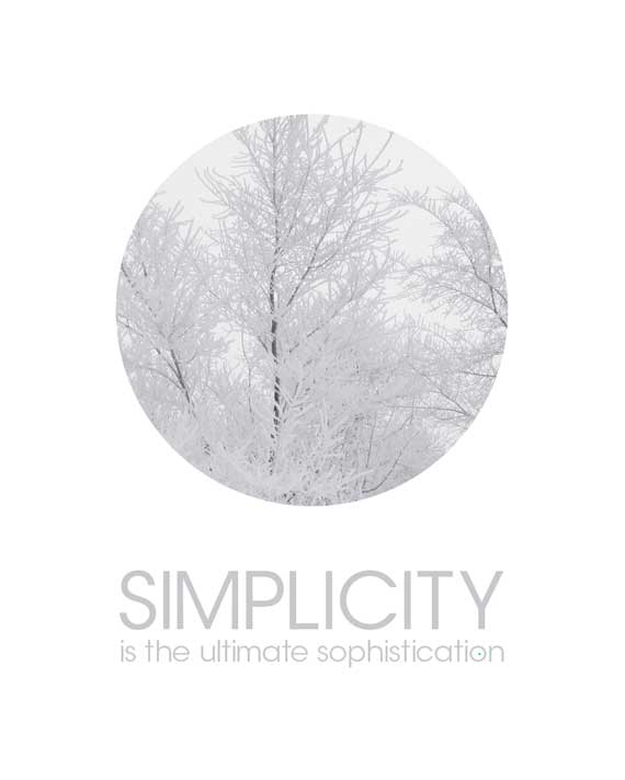 It's About Art and Design: Simplicity Is The Ultimate Sophistication Poster