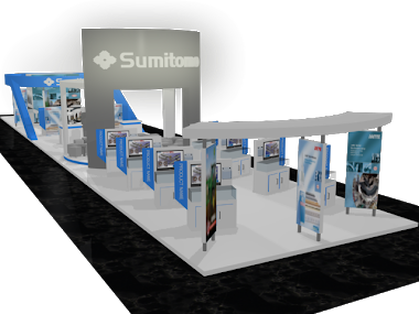 Design konsep booth exhibition