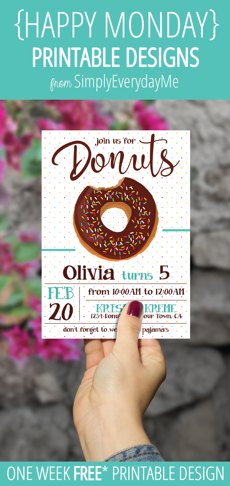 SimplyEverydayMe: {HAPPY MONDAY}... Donut Invitation...