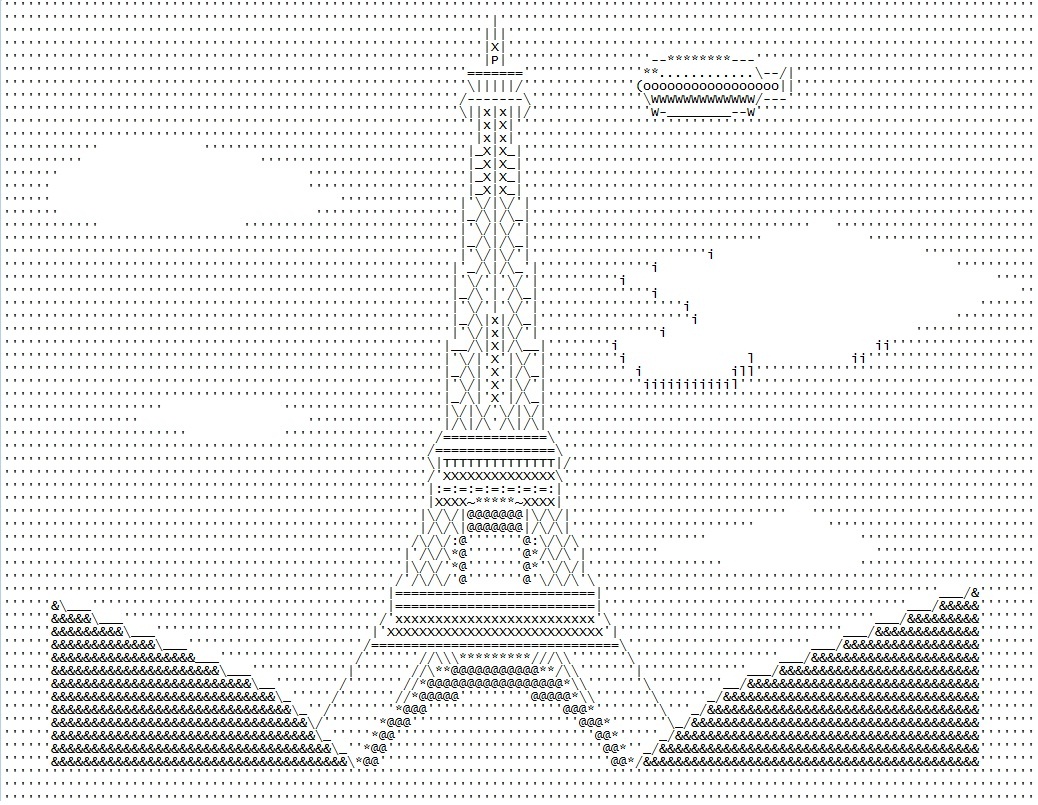 XmnQuintero.IM: ASCII Art- Eiffel Tower I
