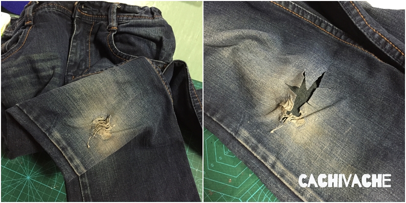 DIY cómo poner un parche en un pantalón