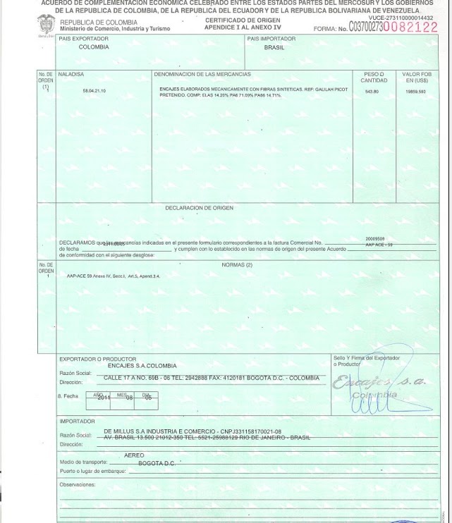 CERTIFICADOS DE ORIGEN: Instructivo para el diligenciamiento de los ...