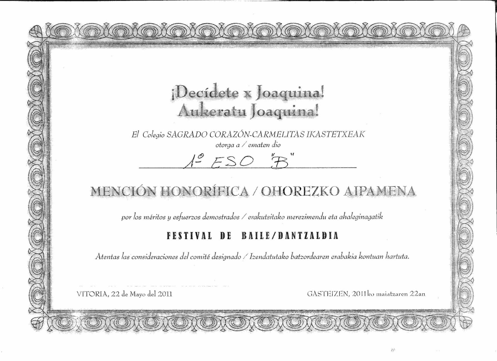 TXOKOBLOGA: Gure Diploma!