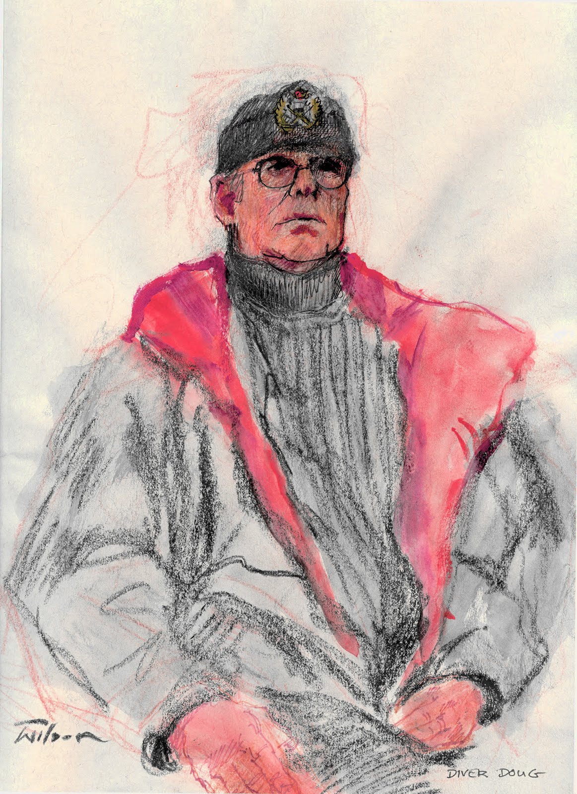 Artist Ron Wilson - Canada: Mixed media portrait