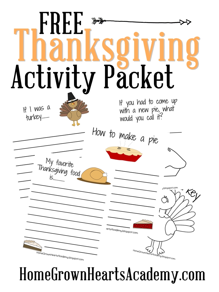 Home Grown Hearts Academy Homeschool Blog: FREE Thanksgiving Activity ...